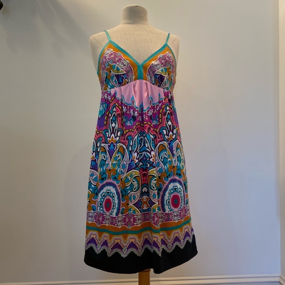 Mixit | Dresses | Mixit Bright Tank V Neck Dress W Adjustable Straps ...